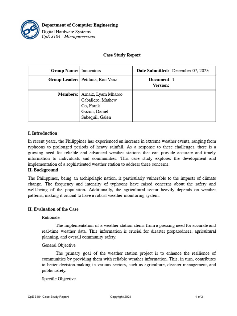 Weather-System_CpE-3104-Case-Study-Report | PDF | Humidity | Weather