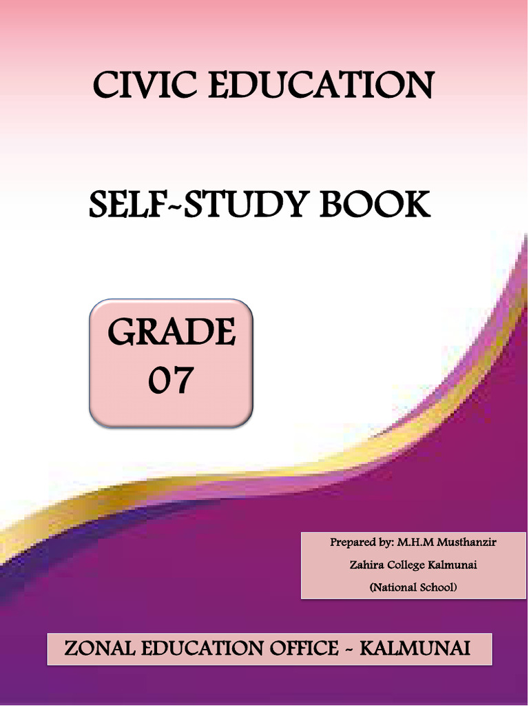 07 Civics Self Study Book e M | PDF | Family | Employment