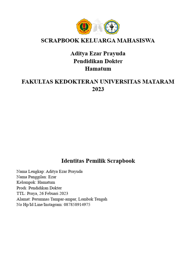 Scrapbook Mahasiswa Kedokteran 2023 | PDF