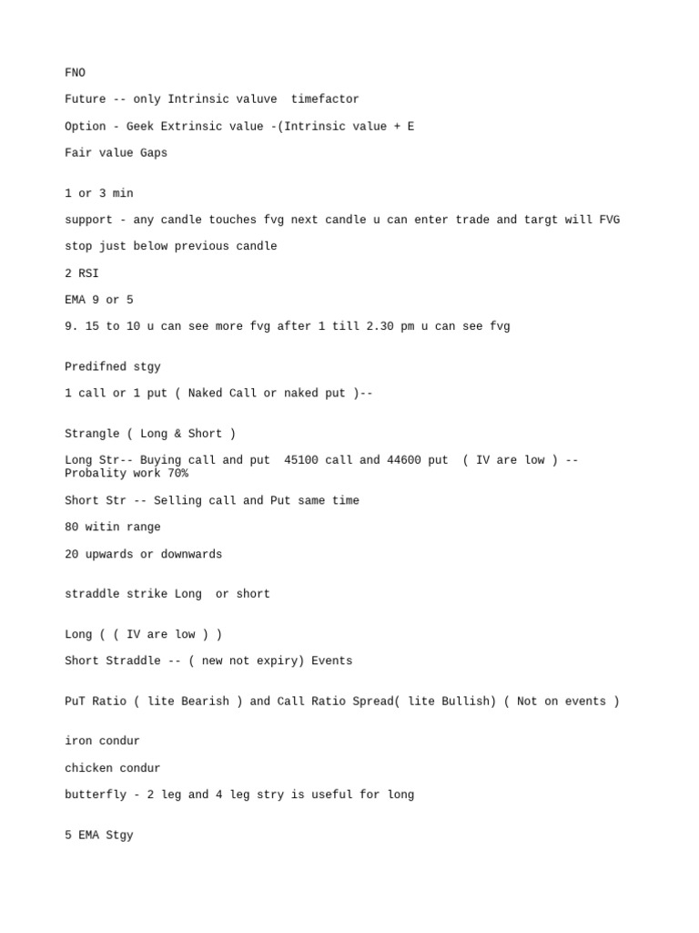 Trading Notes | PDF | Day Trading | Market (Economics)