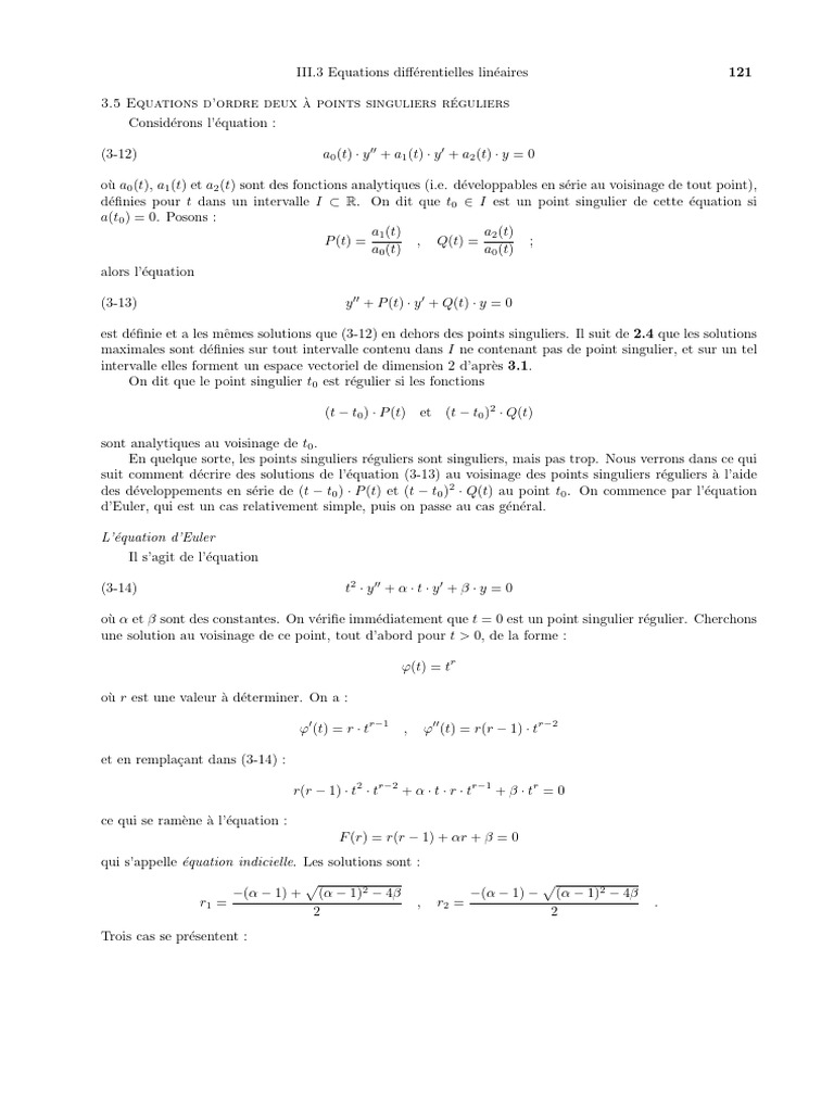 Pts Sing Reg | PDF | Équations | Calcul