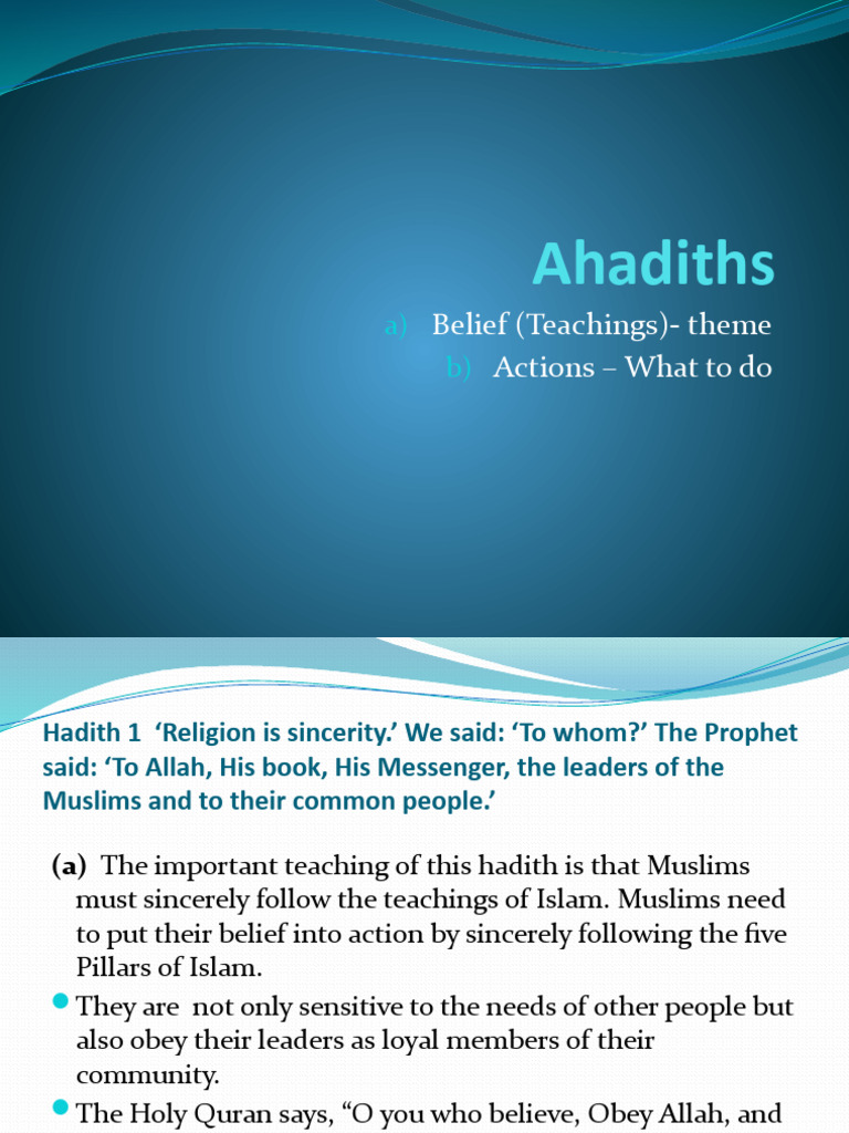 A Hadiths | PDF | Hadith | Martyr