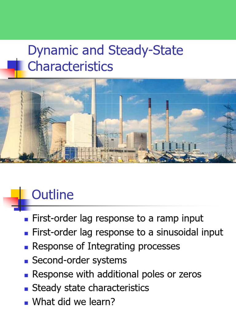 Lec 5,6 Dynamic and Steady State Characteristics | PDF | Damping | Systems Science