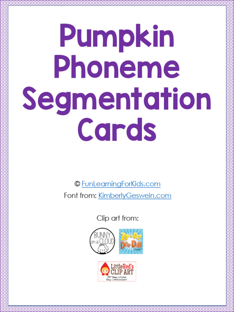 Pumpkin Phoneme Segmentation Mats | PDF | Information Technology ...