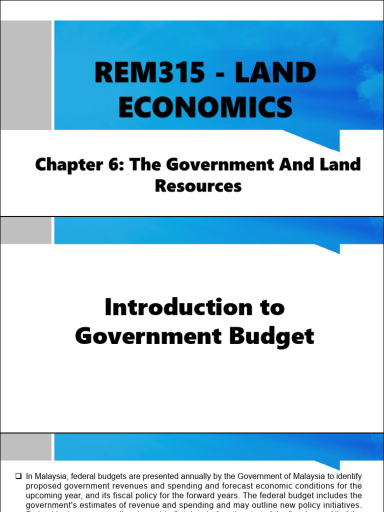 Chap 6 Government Resources REM315 | PDF | Taxes | Mortgage Loan