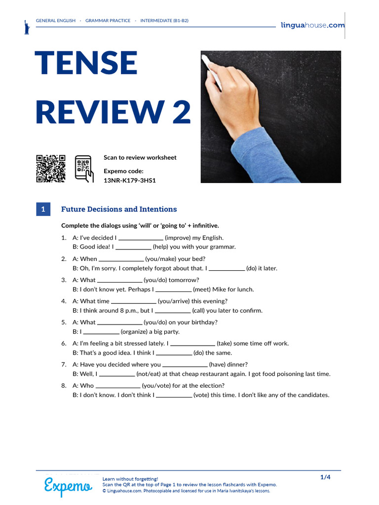 Tense Review 2 American English Student | PDF | Linguistics | Grammar