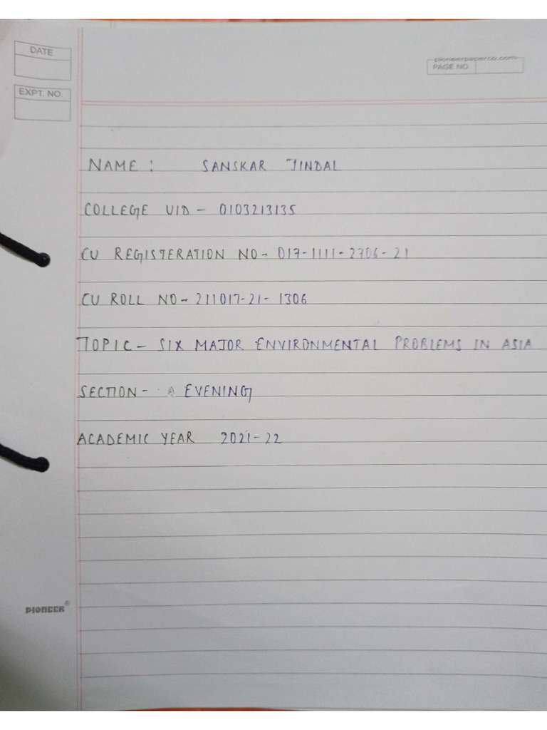 Envs Project Semester Ii | PDF