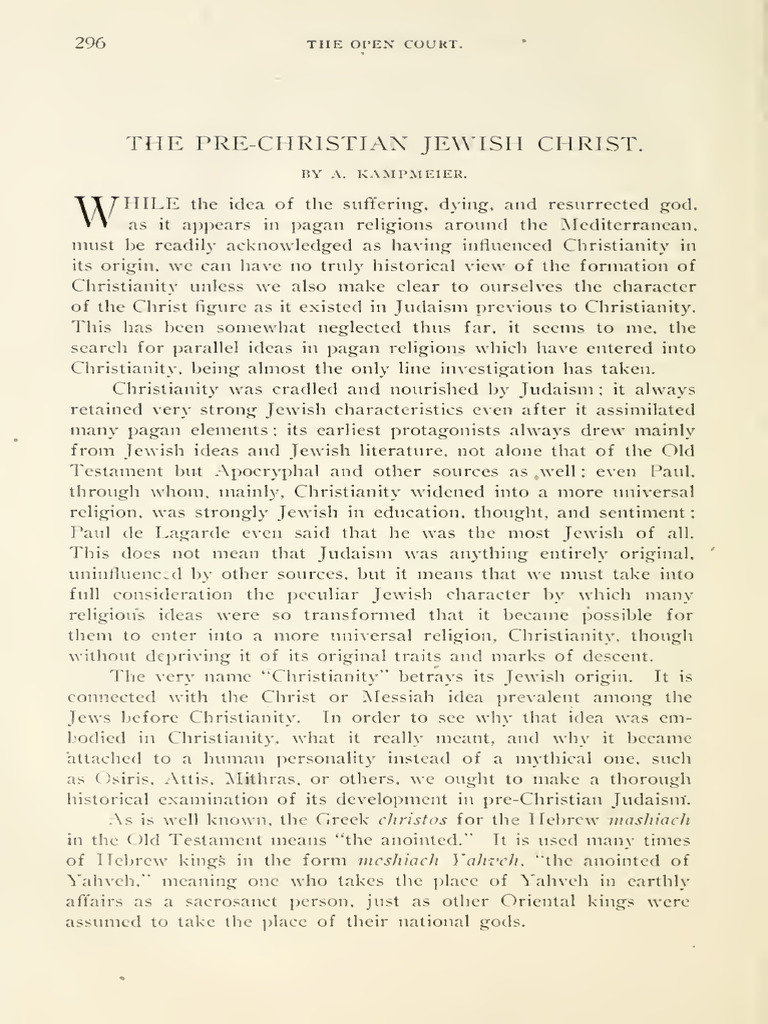 The Pre-Christian Jewish Christ. | PDF | Jesus | Paul The Apostle