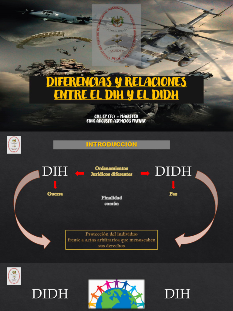 Diferencias y Relaciones Entre El Dih y El Didh | PDF | Ley humanitaria ...