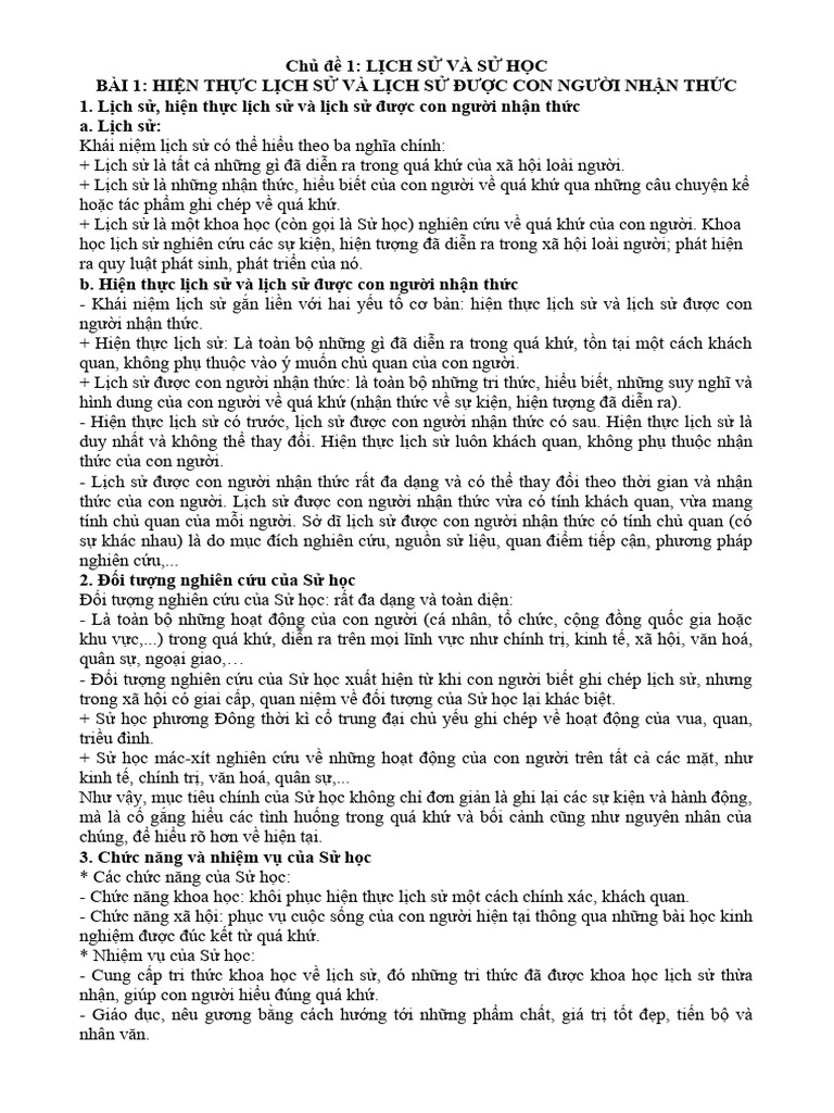 Đề cương KTGK I - K10 | PDF