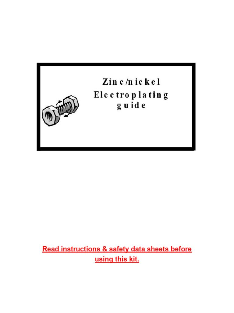 Zinc-Nickel Plating Process Guide | PDF | Chemistry | Electricity
