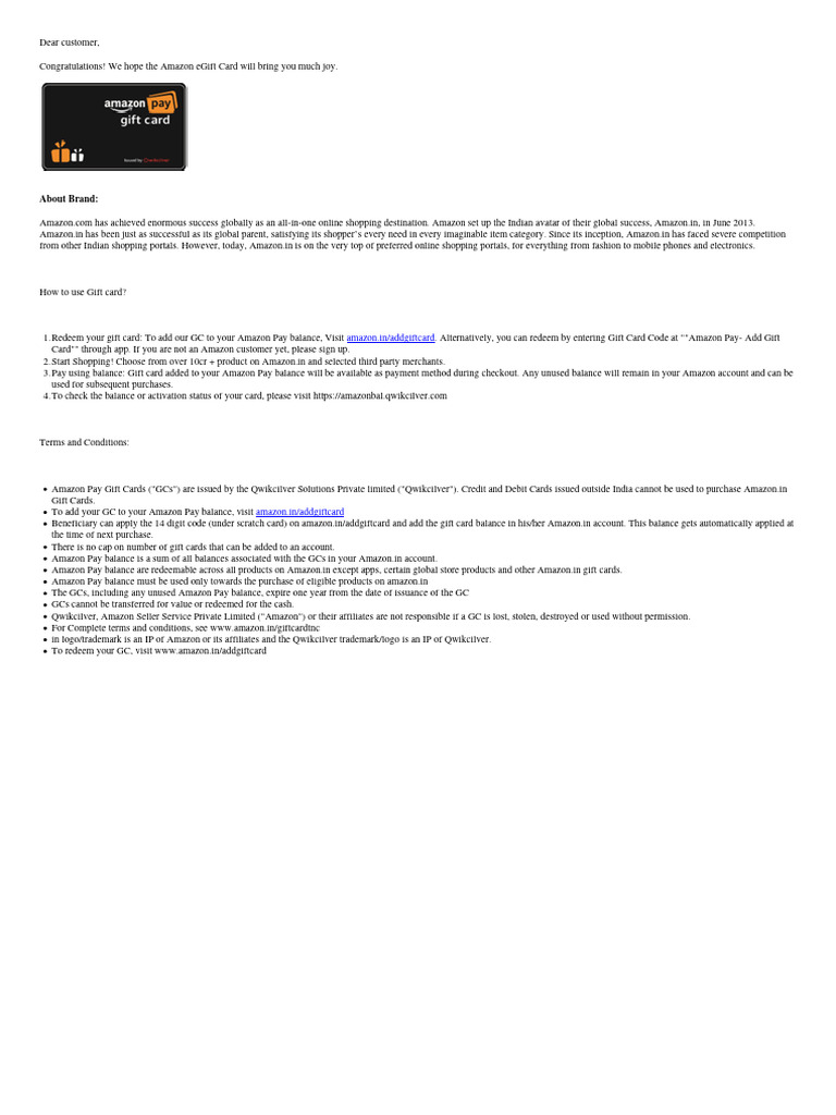 KFR QL WOVp ZJC T5 Yc WQMECw | PDF | Gift Card | Online Shopping