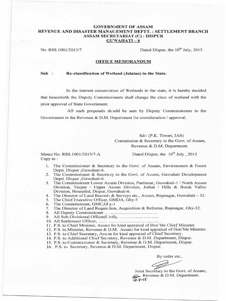 Reclassification of Wet Land | PDF