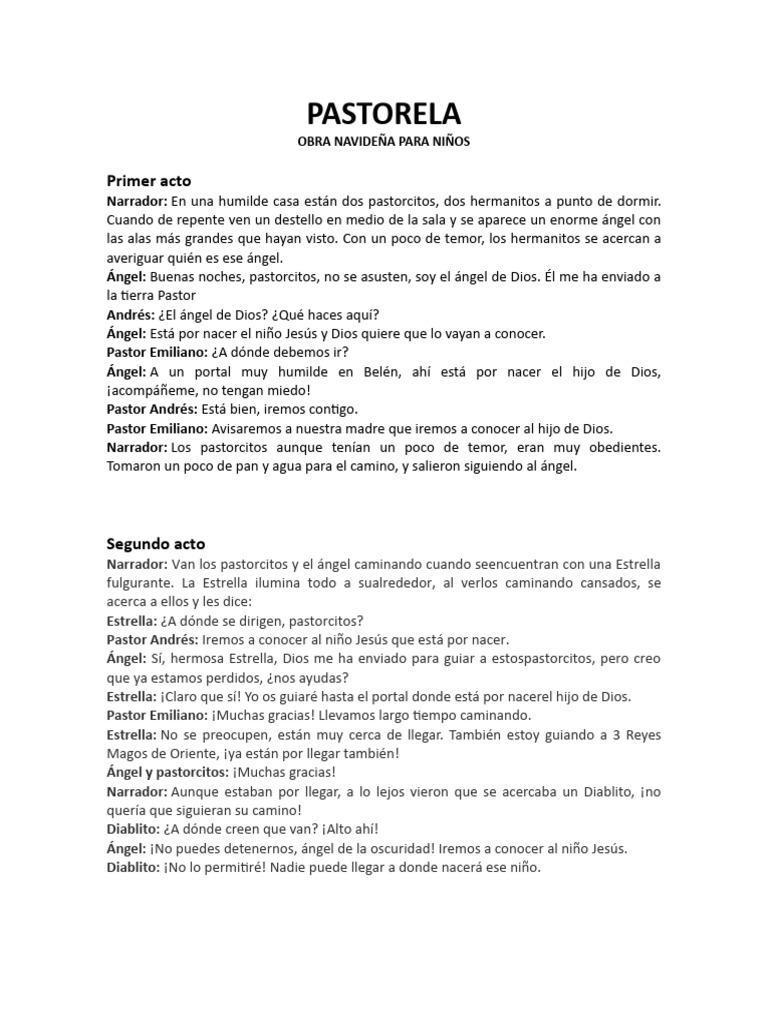 Pastorela Infantil: Nacimiento de Jesús | PDF | Reyes Magos | María ...