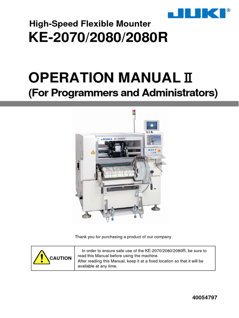 KE-2070 2080 80R Operation Manual2 Rev08 E | PDF | Computer File | Operating System