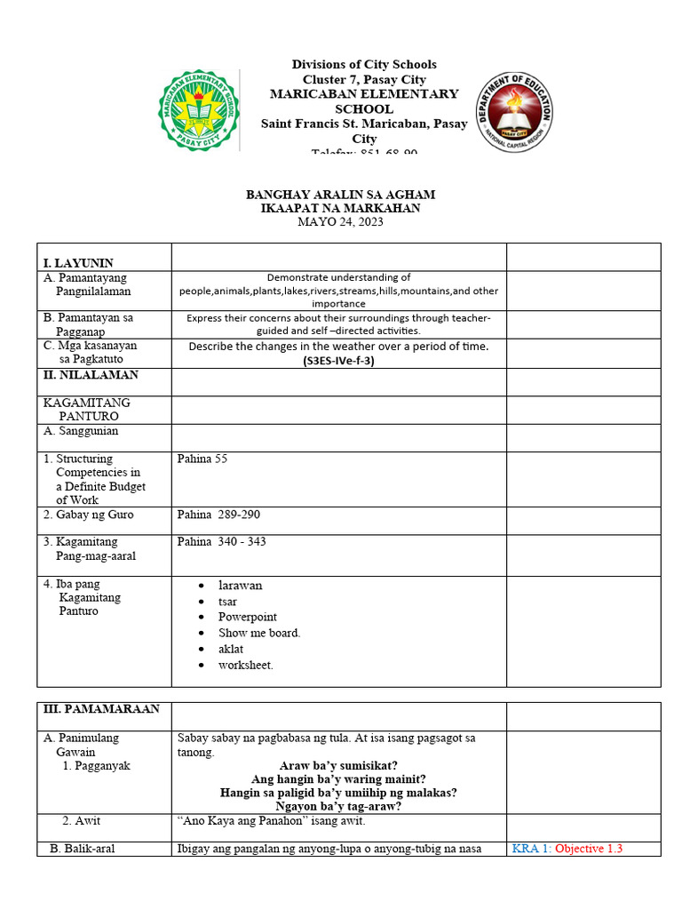 DAILY-LESSON-PLAN-Science-pangobserve | PDF