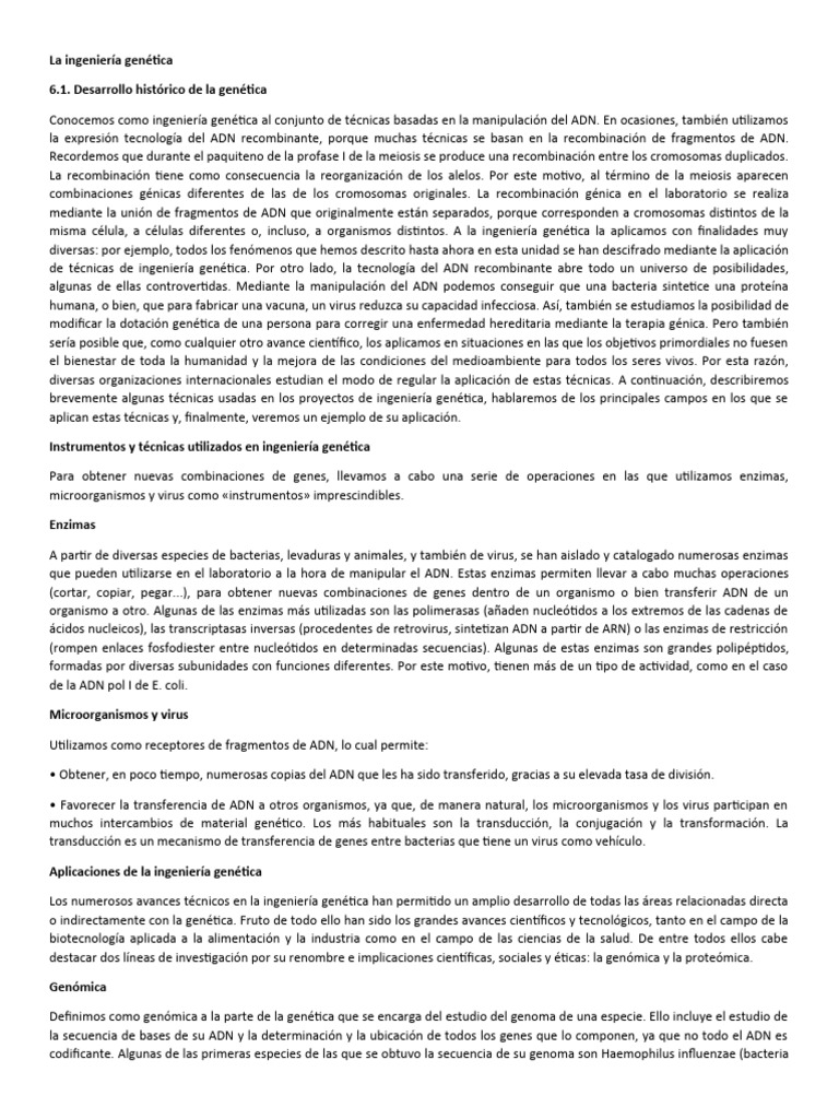 La Ingeniería Genética 2c | Descargar gratis PDF | Adn | Ingeniería ...