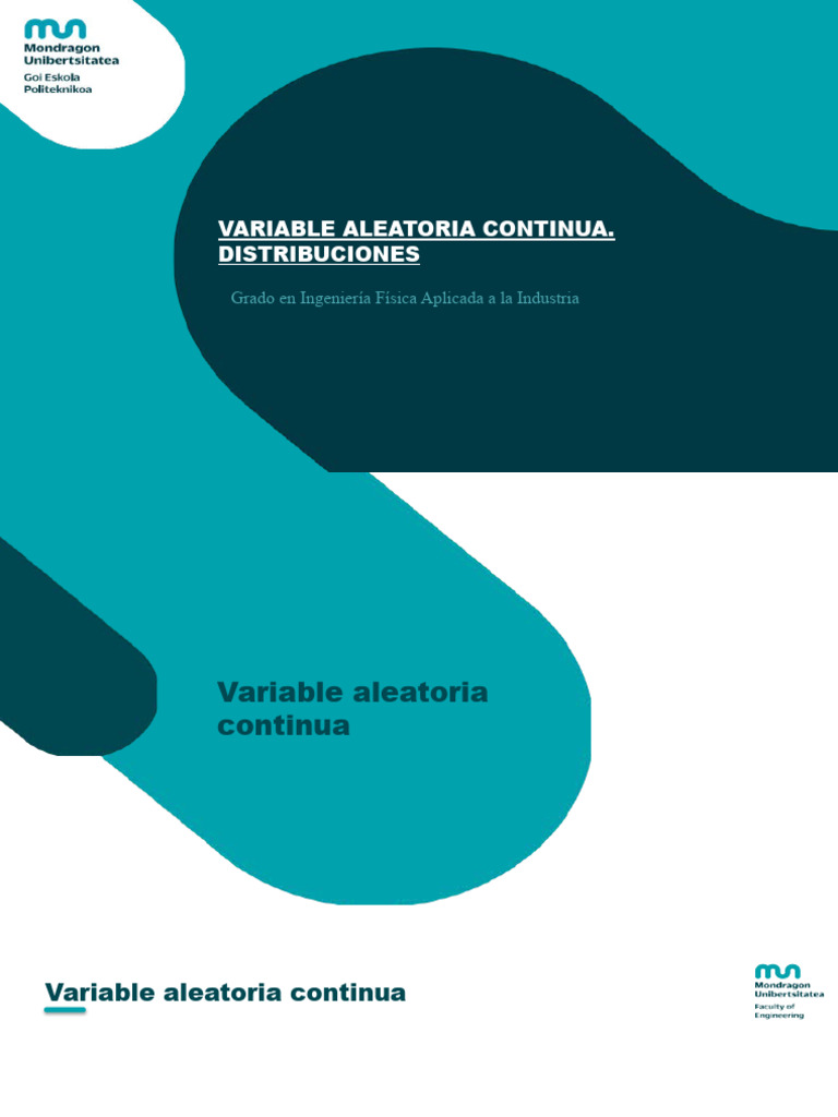 Variable Aleatoria Continua | PDF | Variable aleatoria | Función de densidad de probabilidad