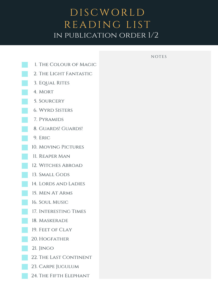 Discworld Reading List in Order | PDF