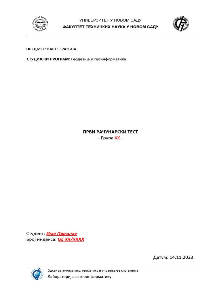 GrupaX_Ime_Prezime_GЕXX-20XX | PDF