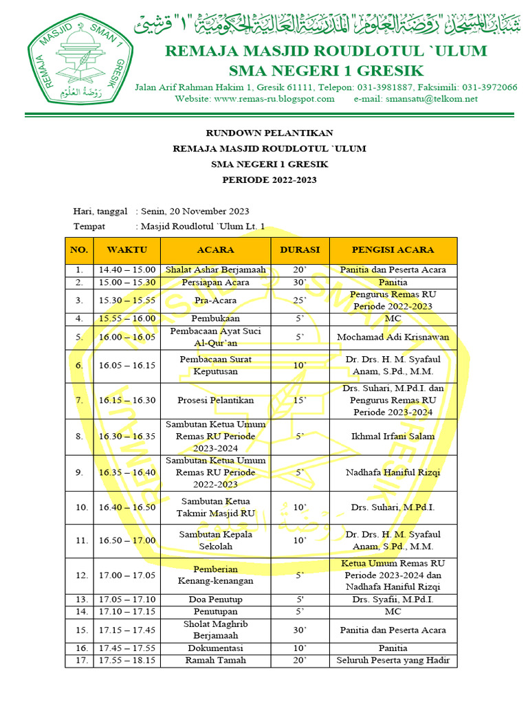 RD Pelantikan Rev-2 | PDF