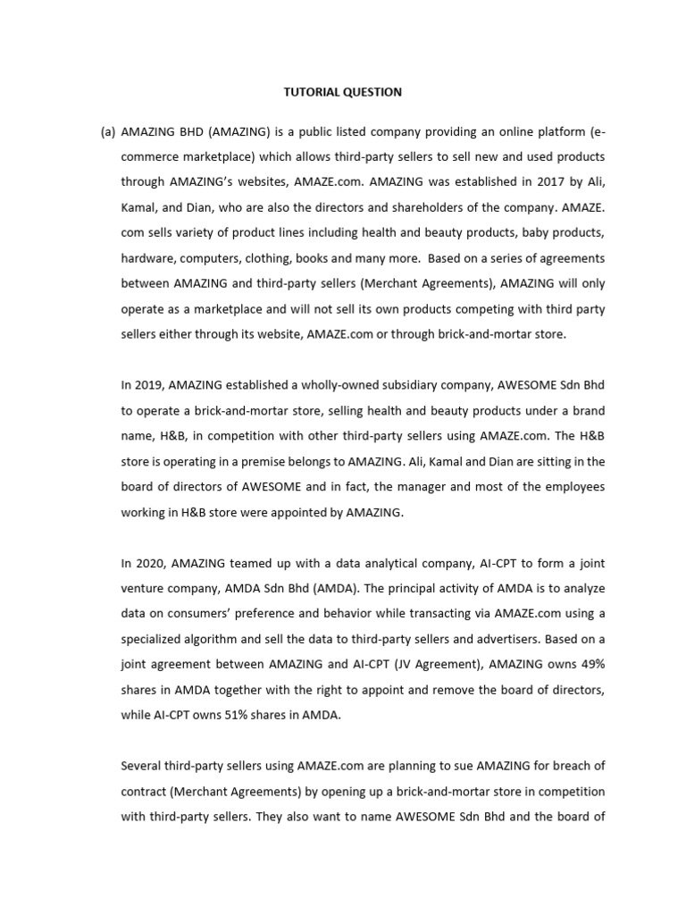 Tutorial Question (Presentation) | PDF | Business | Economies