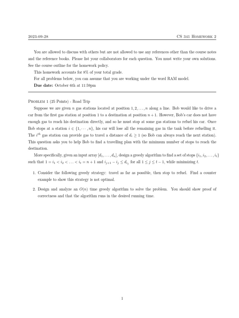 Hw 2 Pdf Computational Complexity Theory Computational Science
