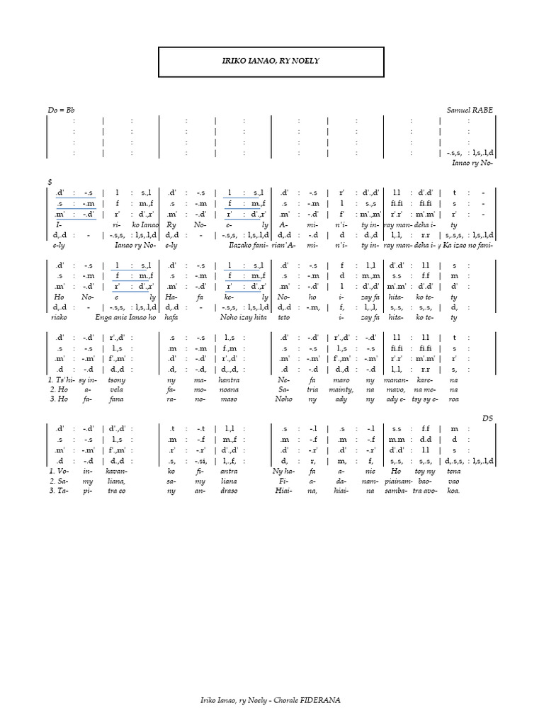 Iriko Ianao Ry Noely | PDF