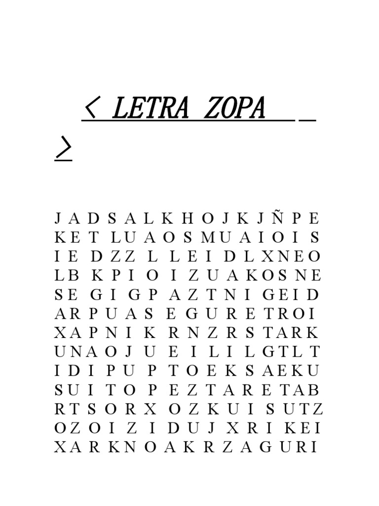 Letra Zopa | PDF