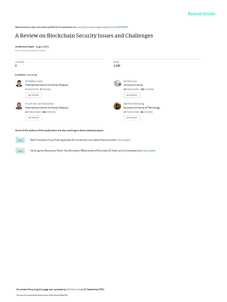A Review On Blockchain Security Issues and Challenges | PDF ...