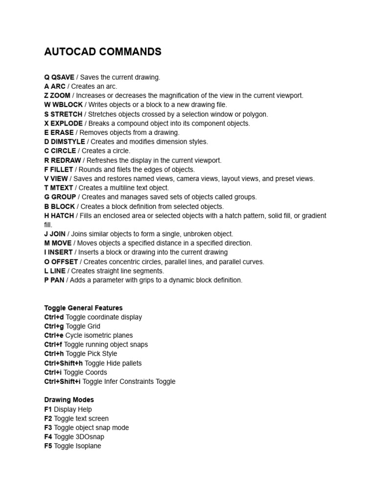 AUTOCADCOMMANDS | PDF | 3 D Computer Graphics | Rendering (Computer Graphics)