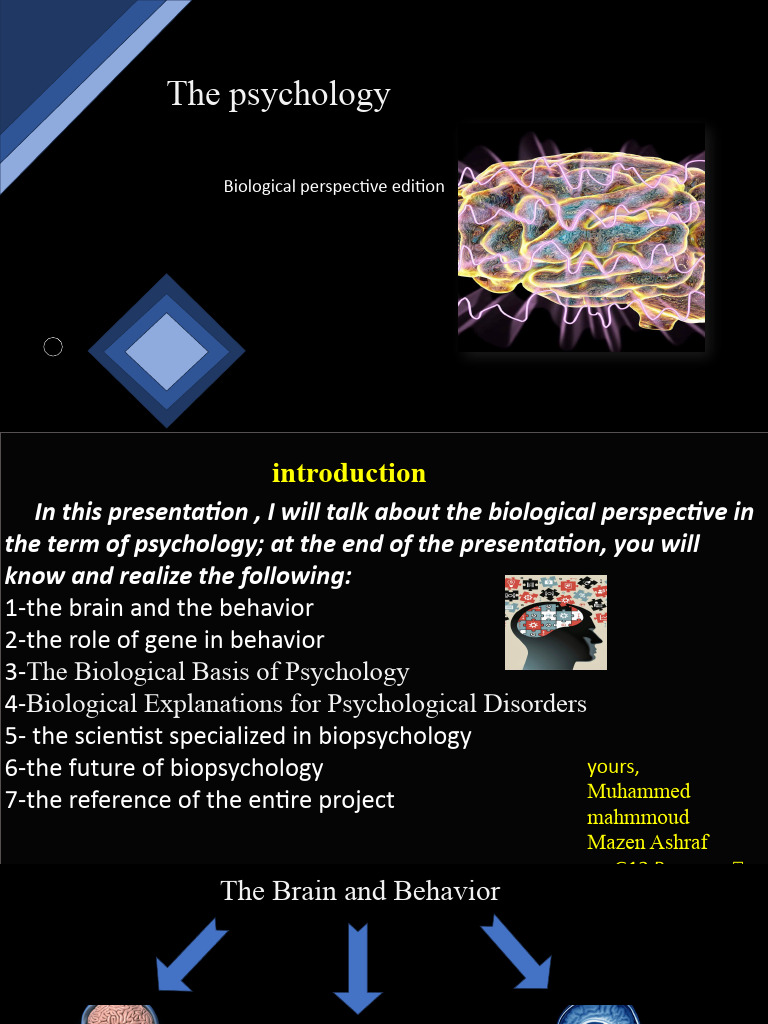 Biological Perspective | PDF | Psychology | Brain