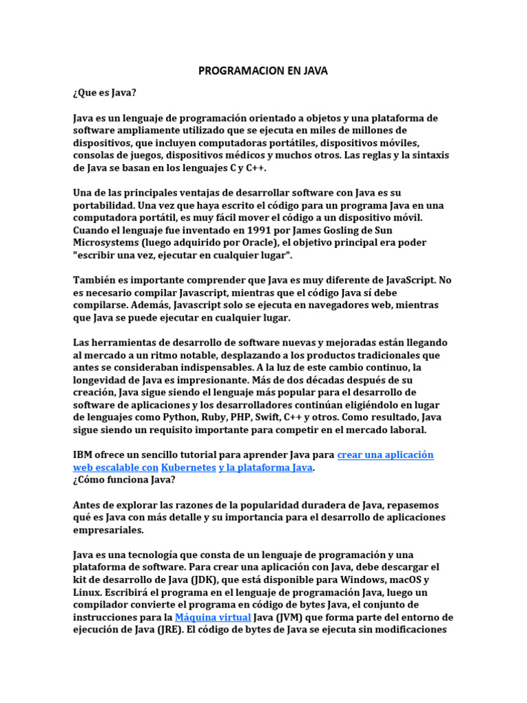 Programacion en Java Edition 2 | PDF | Java (lenguaje de programación) | máquina virtual de Java