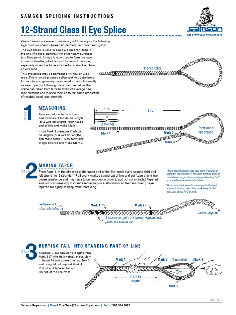 12strand - C2 - Eye Splice - JUL2012 - WEB | PDF | Rope | Manufactured ...