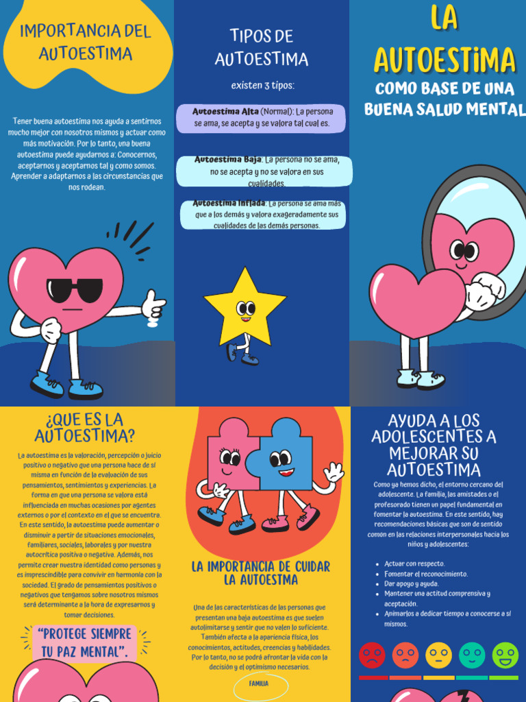 Tríptico Autoestima | PDF | Autoestima | Ciencia cognitiva