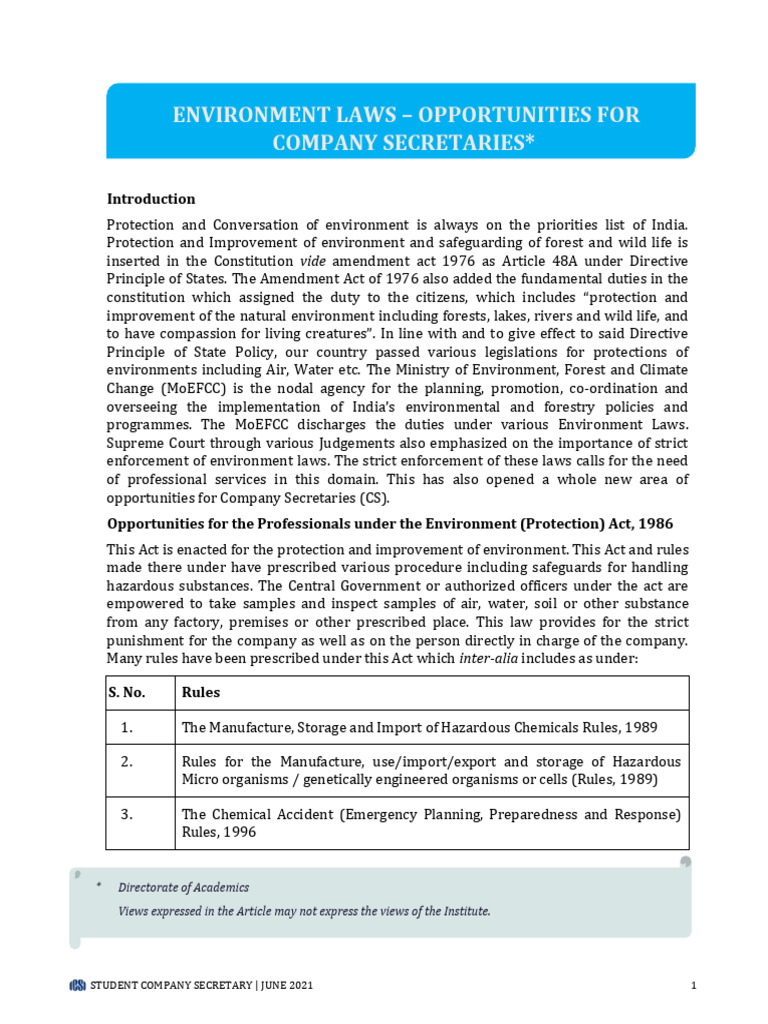 1 Environment Laws | PDF | Waste | Hazardous Waste