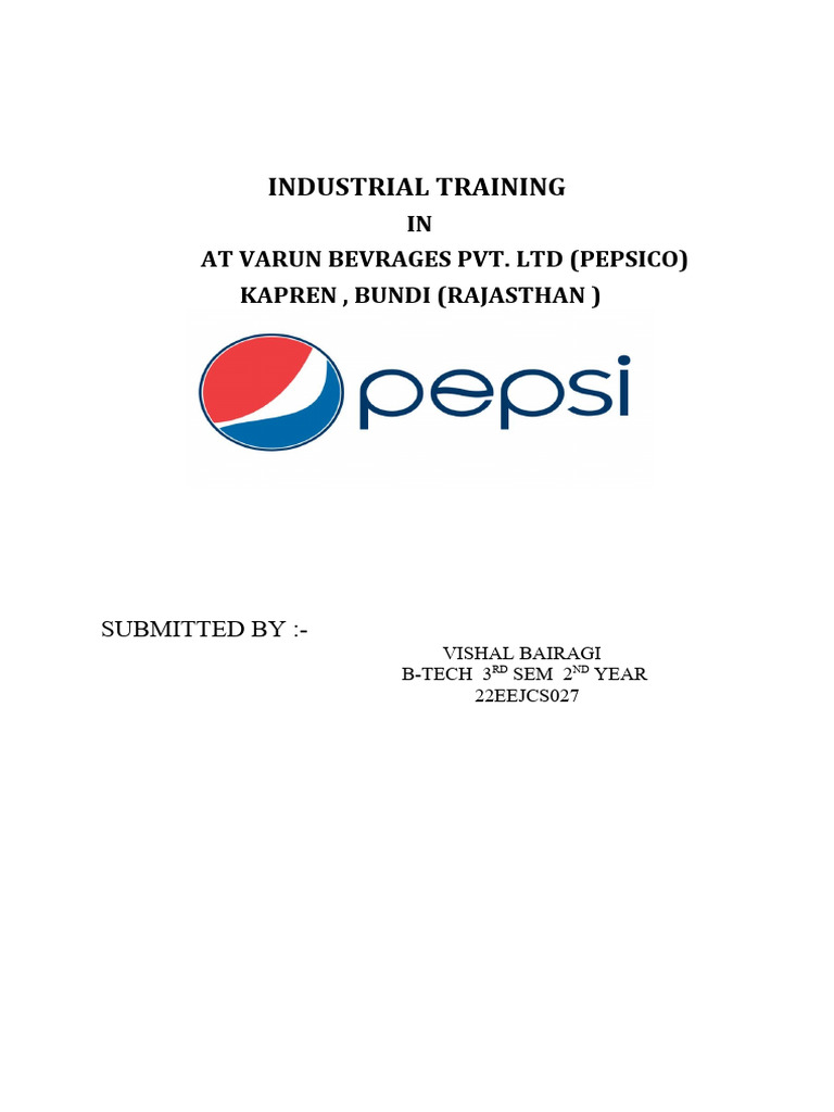 Varun-Beverages-Summer Training - Report | PDF | Pepsi Co | Performance ...