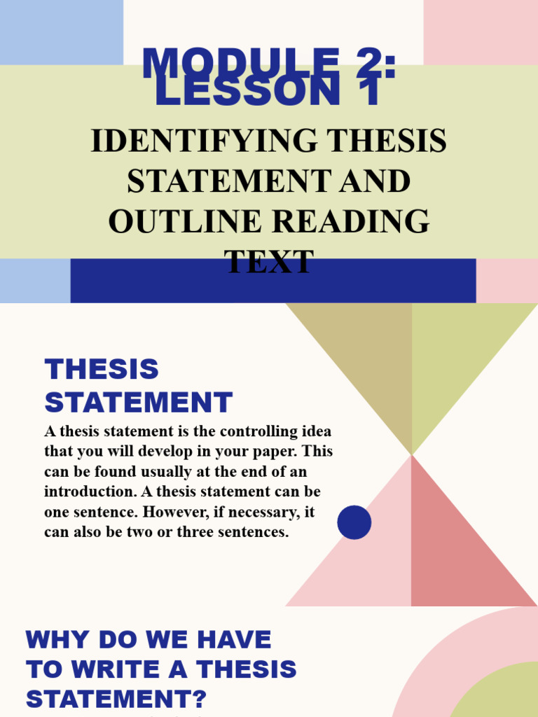 Thesis Statement and Outline Guide | PDF