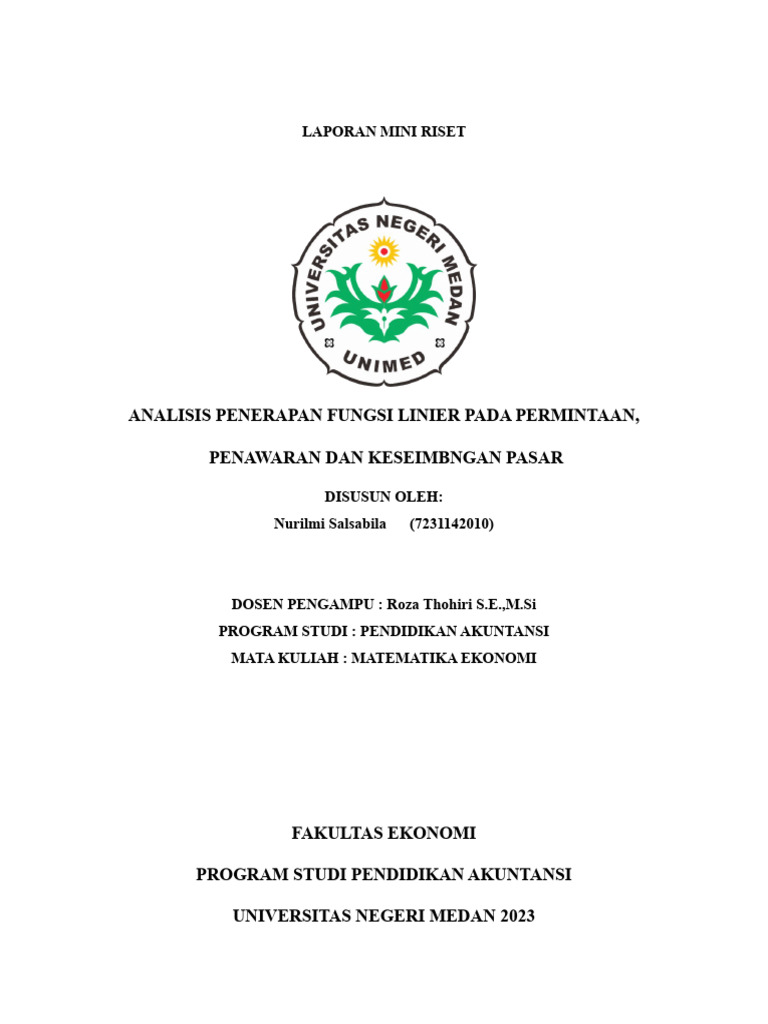 Laporan Mini Riset | PDF