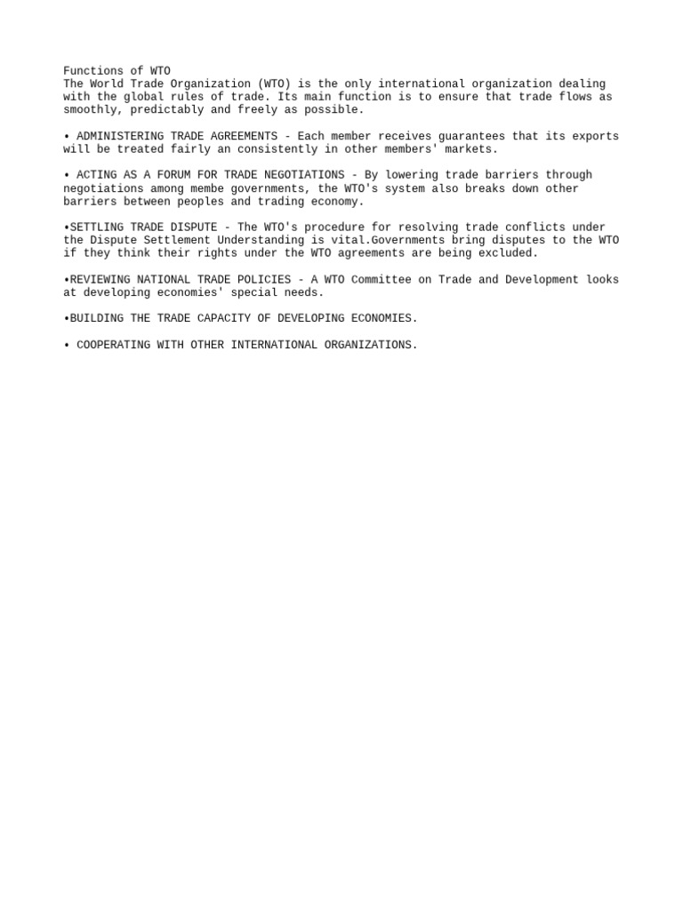 Function Of Wto Pdf