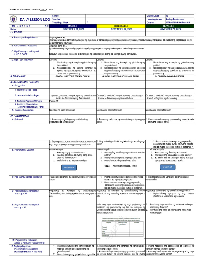 DLL AP ARPAN Q2 Week 3 | PDF