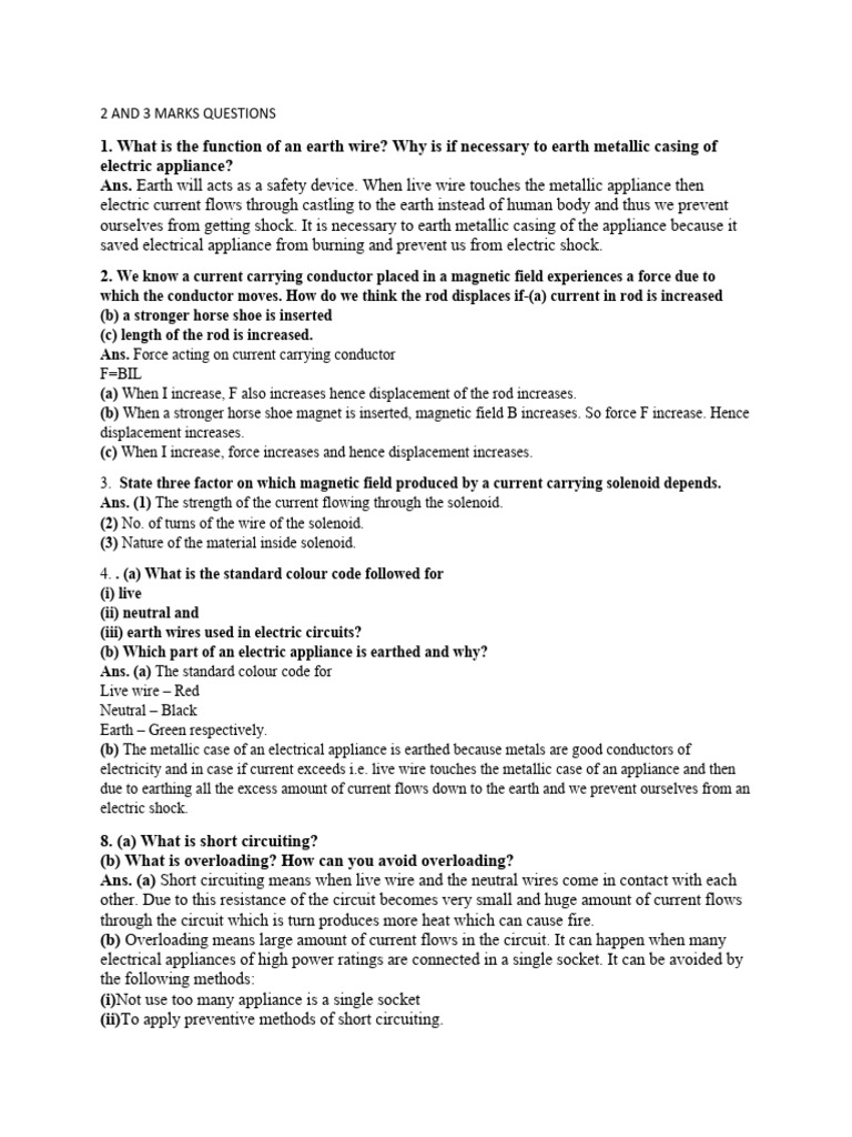 Understanding Earth Wires and Magnetic Fields | PDF | Magnetic Field ...