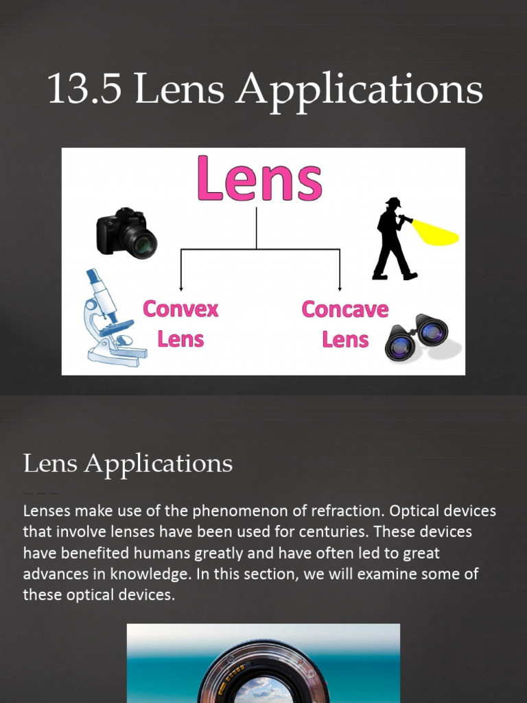 L10. 13.5 Lens Applications | PDF