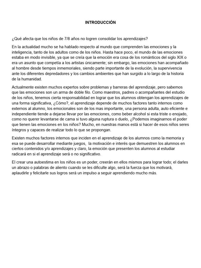 Como Afectan Las Emociones En El Aprendizaje Pdf Aprendizaje Las