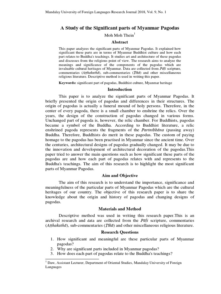 Moh Moh Thein Journal 2018 Pdf Indian Religions Indian Philosophy 