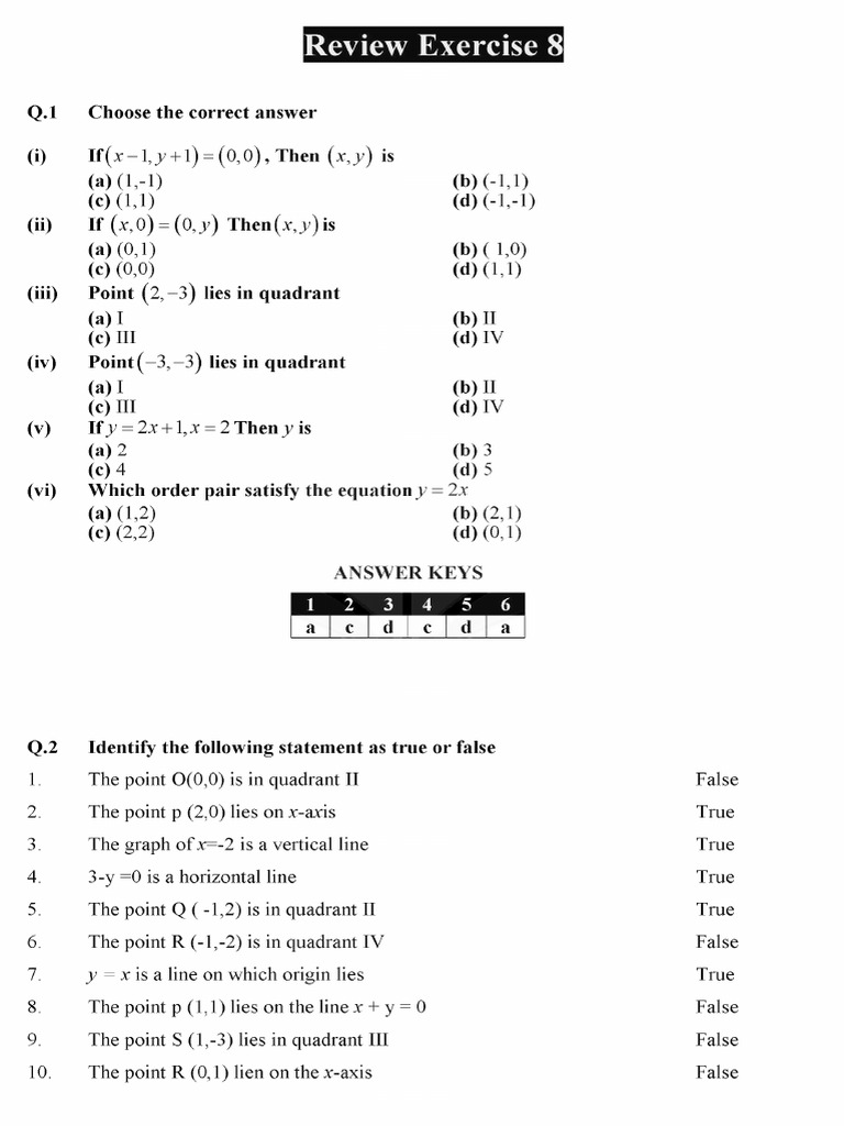 9th-math-Chapter-8-Review | PDF