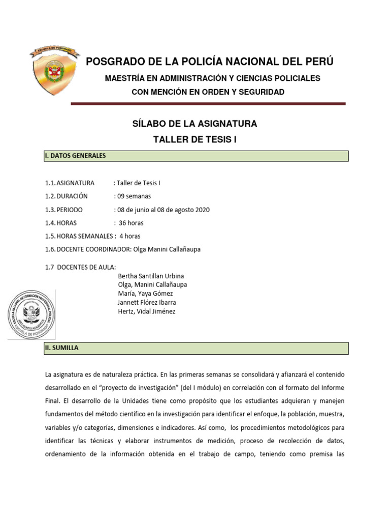 SILABO II MÓDULO O y S | PDF | Metodología de encuesta | Validez (Estadísticas)