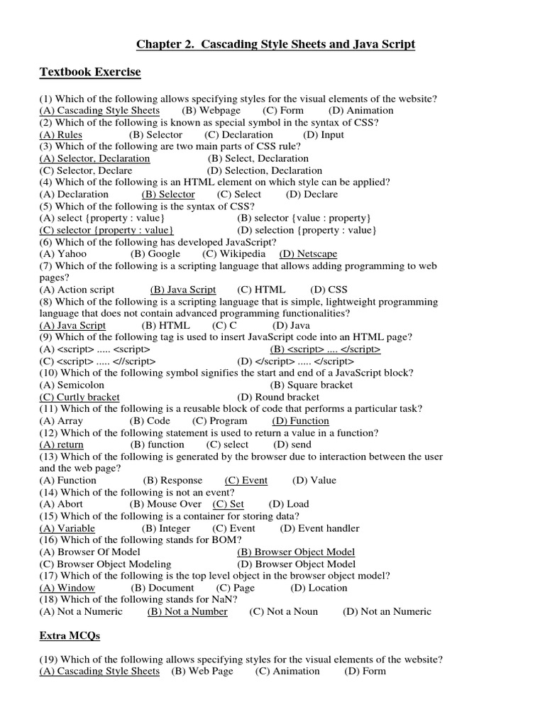 Chapter 2 Pdf Java Script World Wide Web