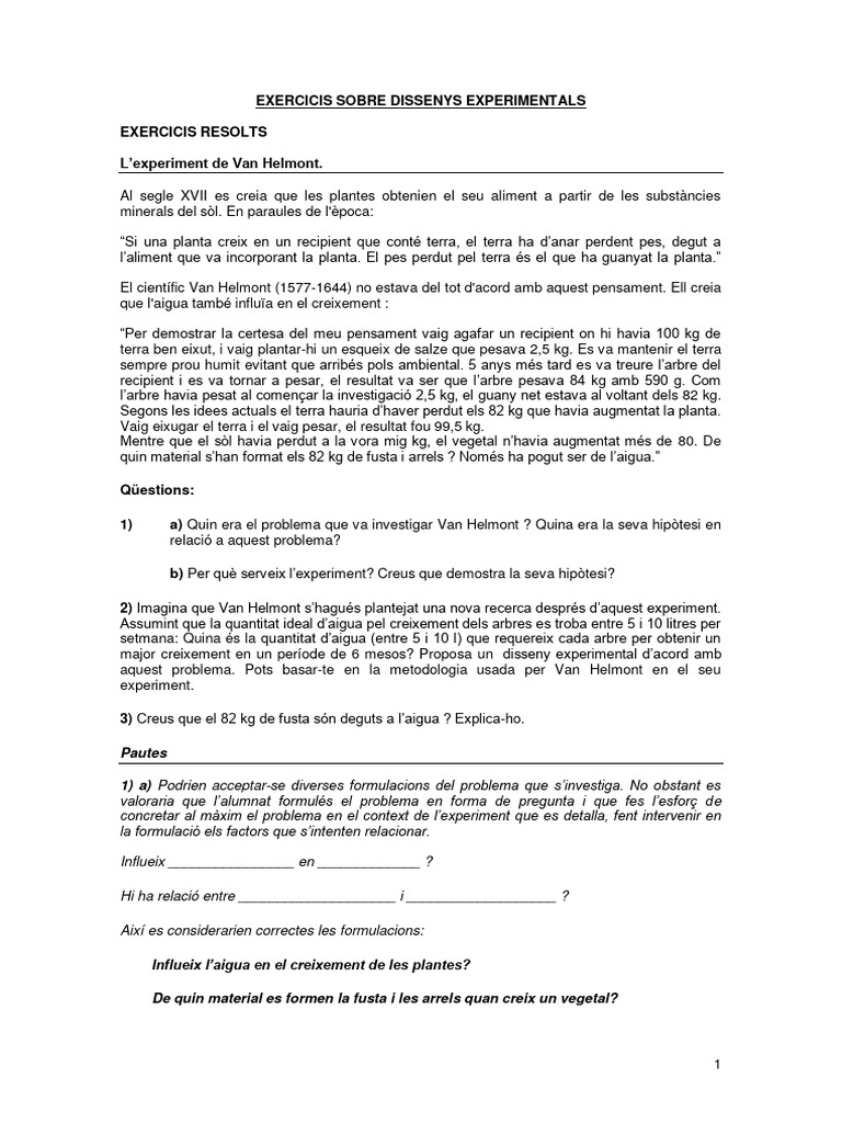 Disseny Experimental | PDF