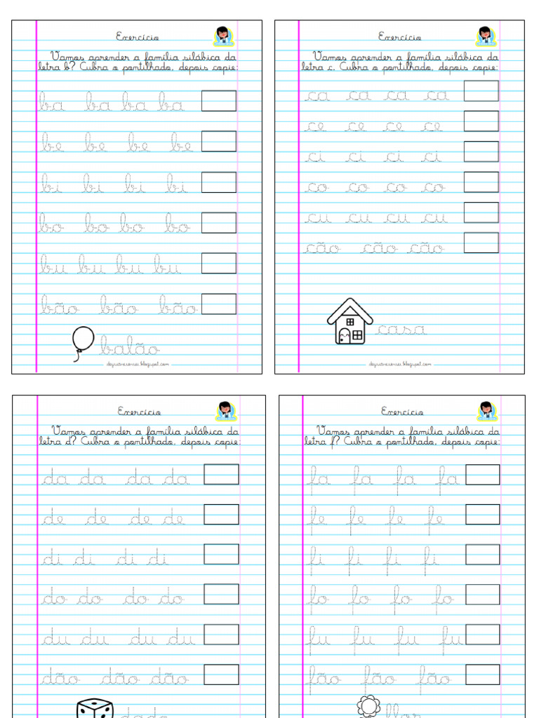 Caligrafia - SILABAS | PDF